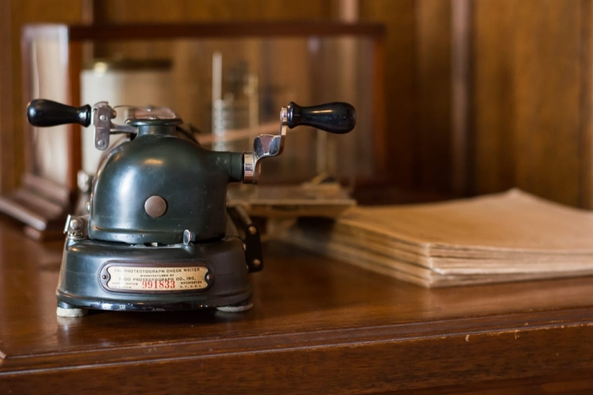 Curious Curator: Protectograph Cheque Writer - Parkwood Estate